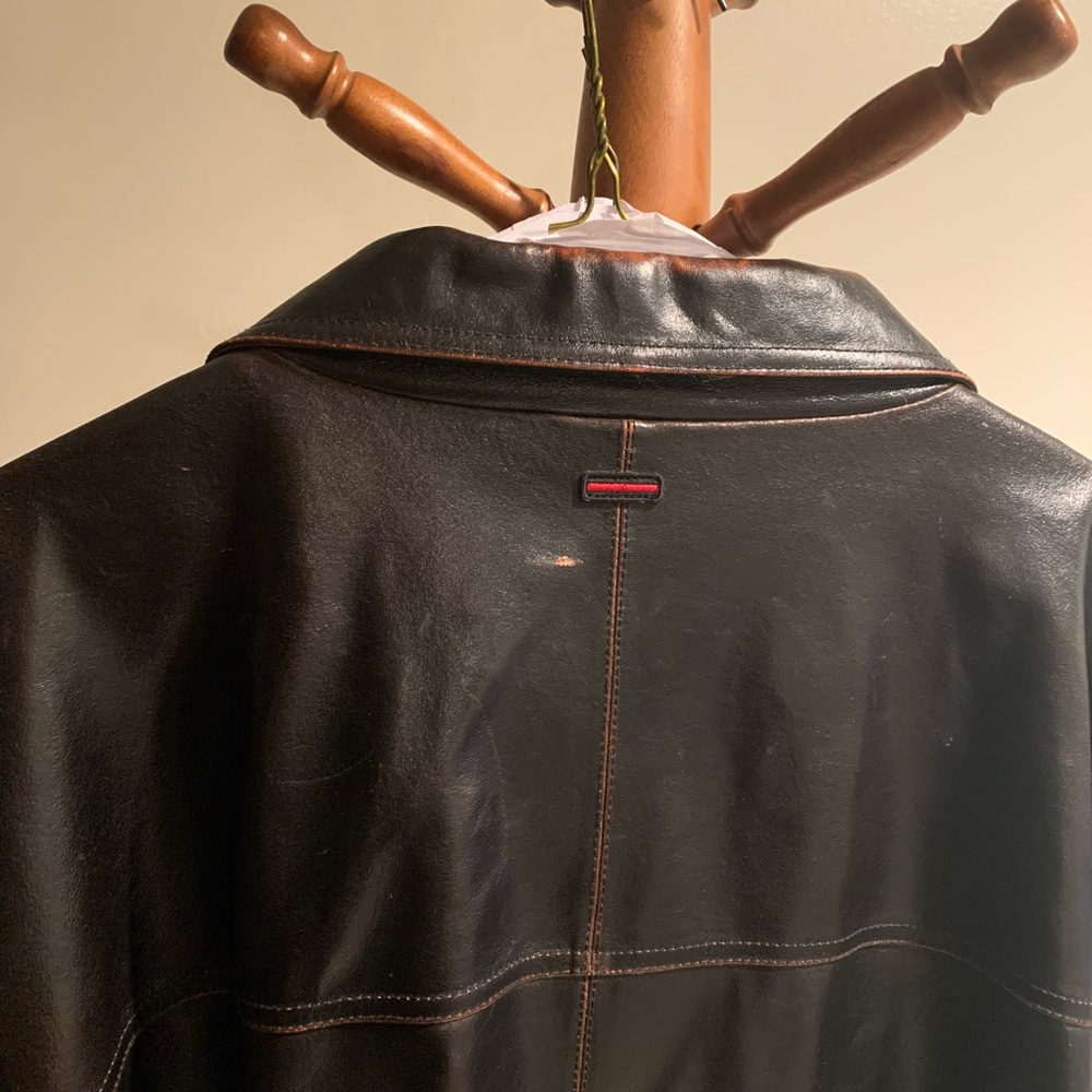 Fubu Vintage Brown Leather Jacket - Gem